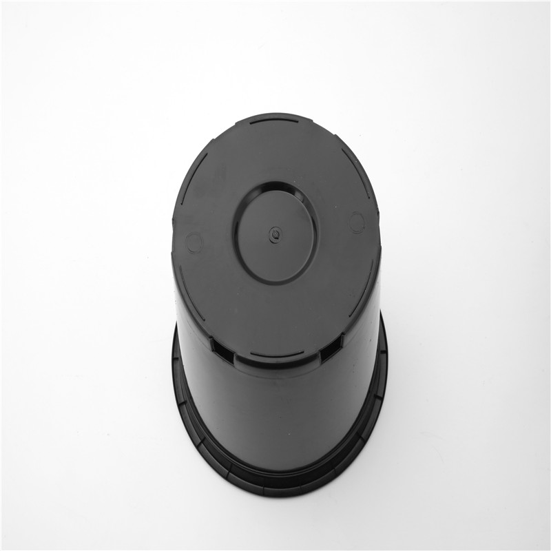 Thin plastic black nursery pot